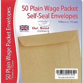 (50) PLAIN WAGE ENVELOPES