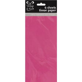 (6) FUCHSIA TISSUE PAPER SHEETS 12S