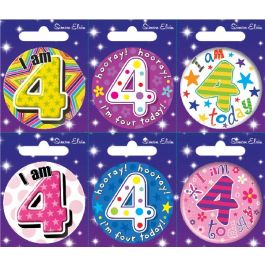 AGE 4 SMALL BADGES 6S