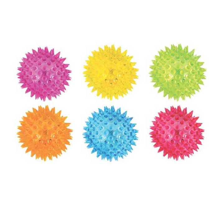 6.5cm LIGHT UP SPIKEY BALL 12S
