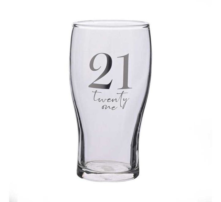 21st BIRTHDAY BEER GLASS