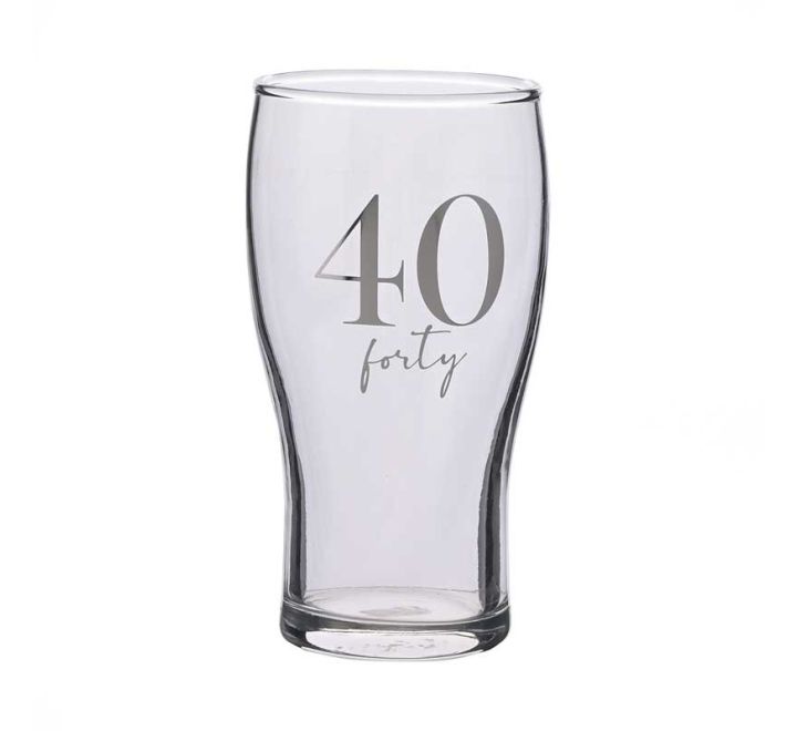 40th BIRTHDAY BEER GLASS
