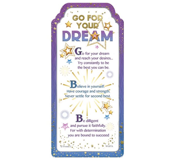 WORD GALLERY GO FOR YOUR DREAM CERAMIC PLAQUE