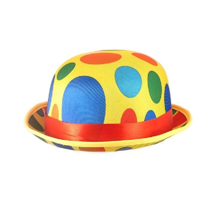 ADULT CLOWN BOWLER HAT