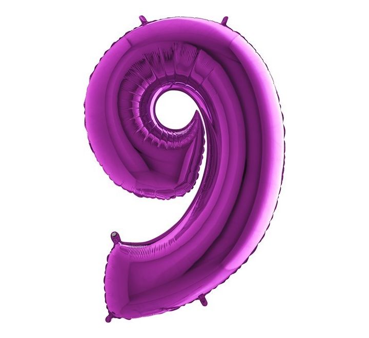 40IN PURPLE NUMBER 9 FOIL BALLOON