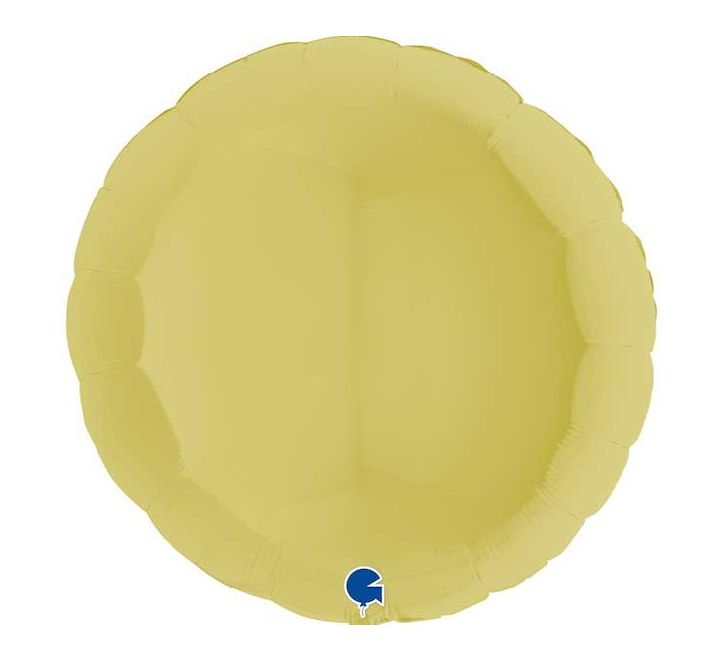 36in ROUND MATT YELLOW FOIL BALLOON