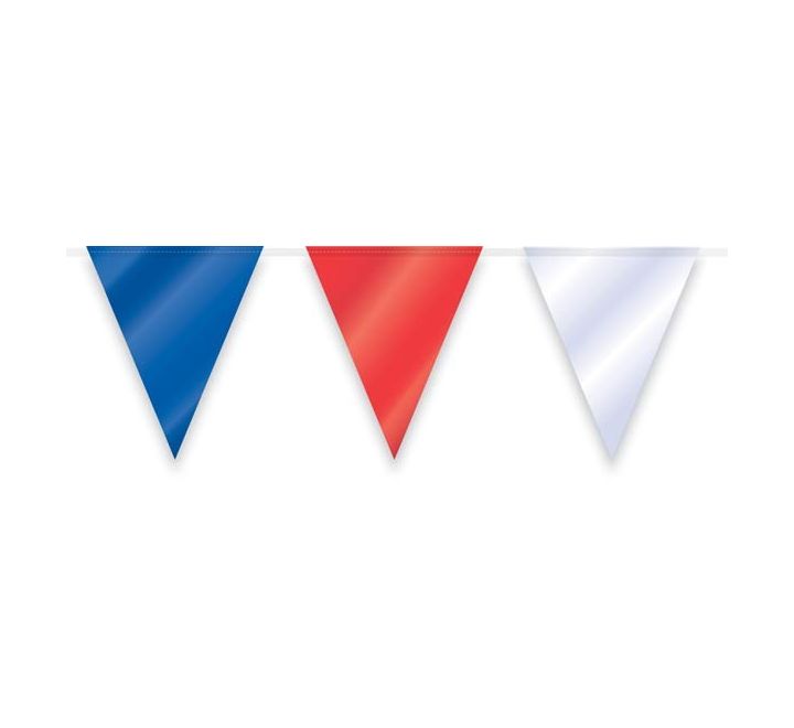 10M RED WHITE & BLUE FLAG BANNER