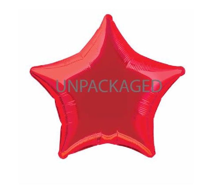 20IN RED STAR FOIL BALLOON 12S
