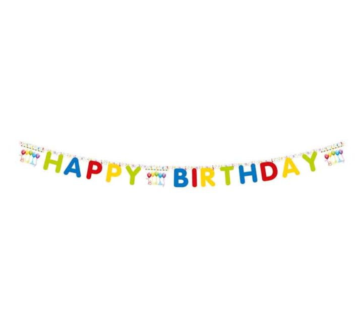 "HAPPY BIRTHDAY" STREAMERS PAPER BANNER