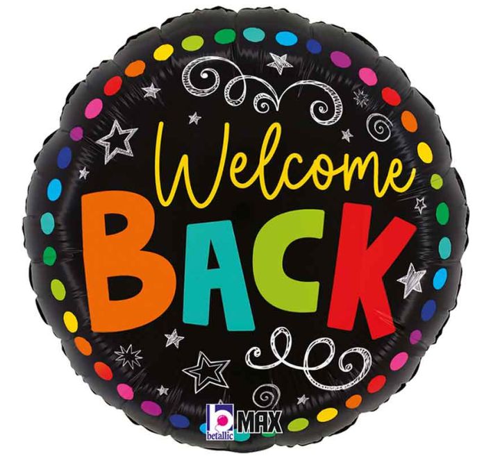 18in COLORFUL WELCOME BACK FOIL BALLOON